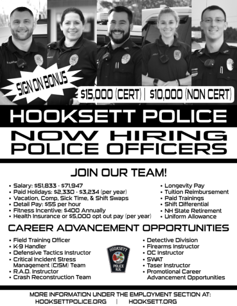 Join HPD | Hooksett Police Dept.